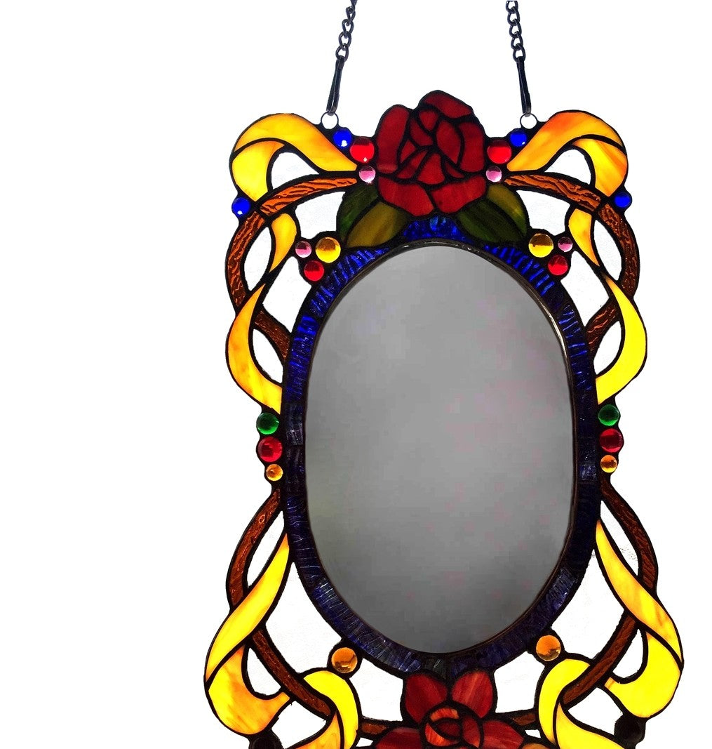 Chloe Lighting CH1M047RF19-MRT Lore Floral Window Panel Mirror 11``x19 ...