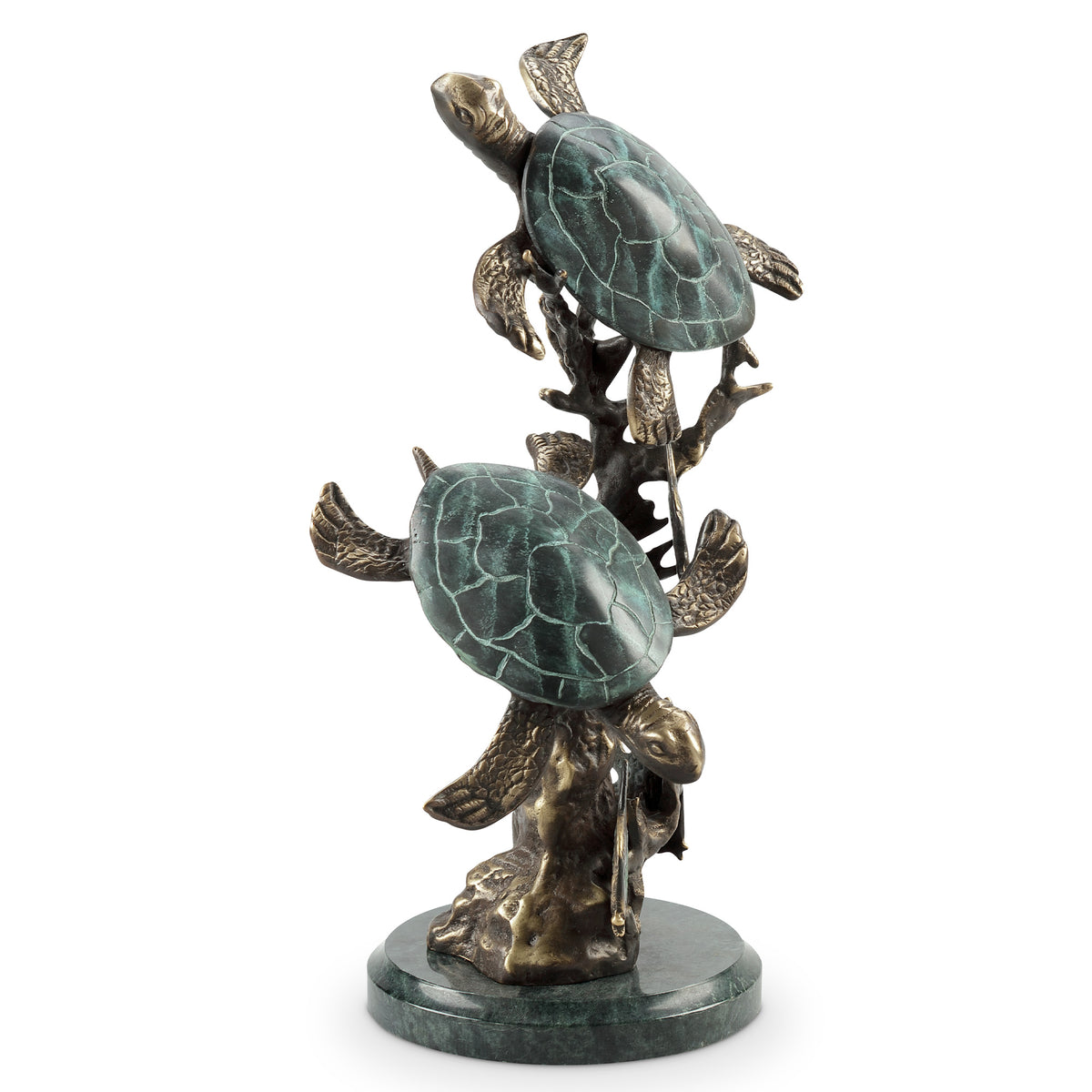 SPI Home Brass Sea Turtle Duet – 11" Ocean-Inspired Tabletop Sculpture ...