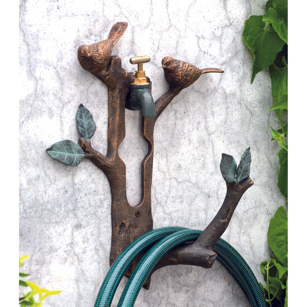 Aluminum Bird and Branch Hose Holder Nature Inspired Garden Accent by ...