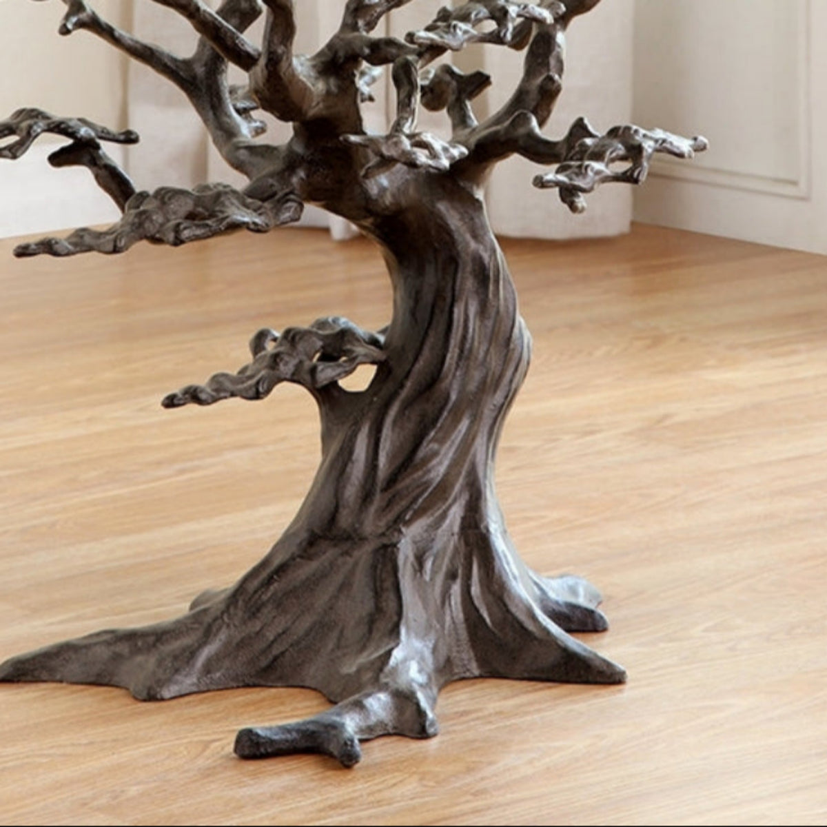SPI Home Elegant Cypress Tree End Table with Glass Top – Uber Bazaar