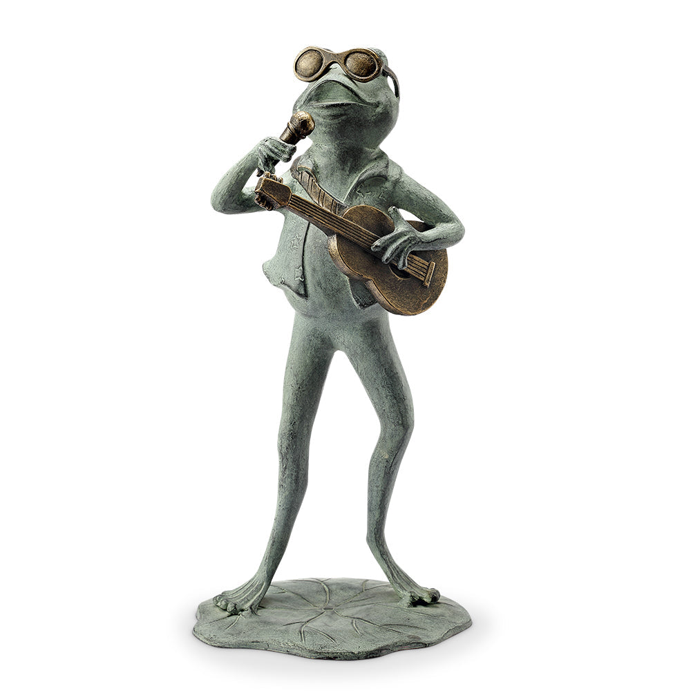 SPI Home Rock Star Frog Garden Sculpture – 21.5" Tall Whimsical Metal ...
