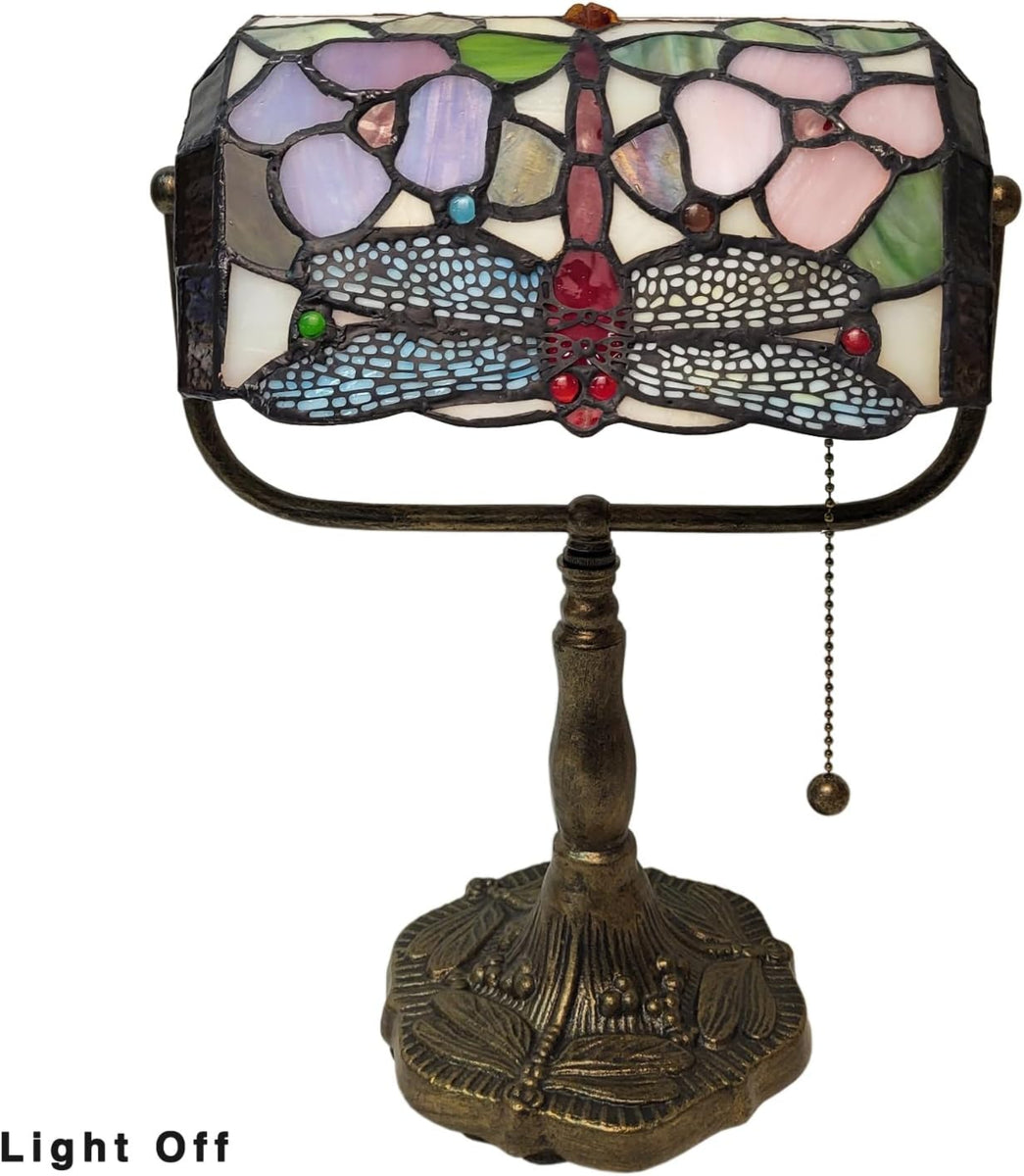 Fine Art Lighting B929 Stained Glass Dragonfly Table Lamp, Multicolor ...