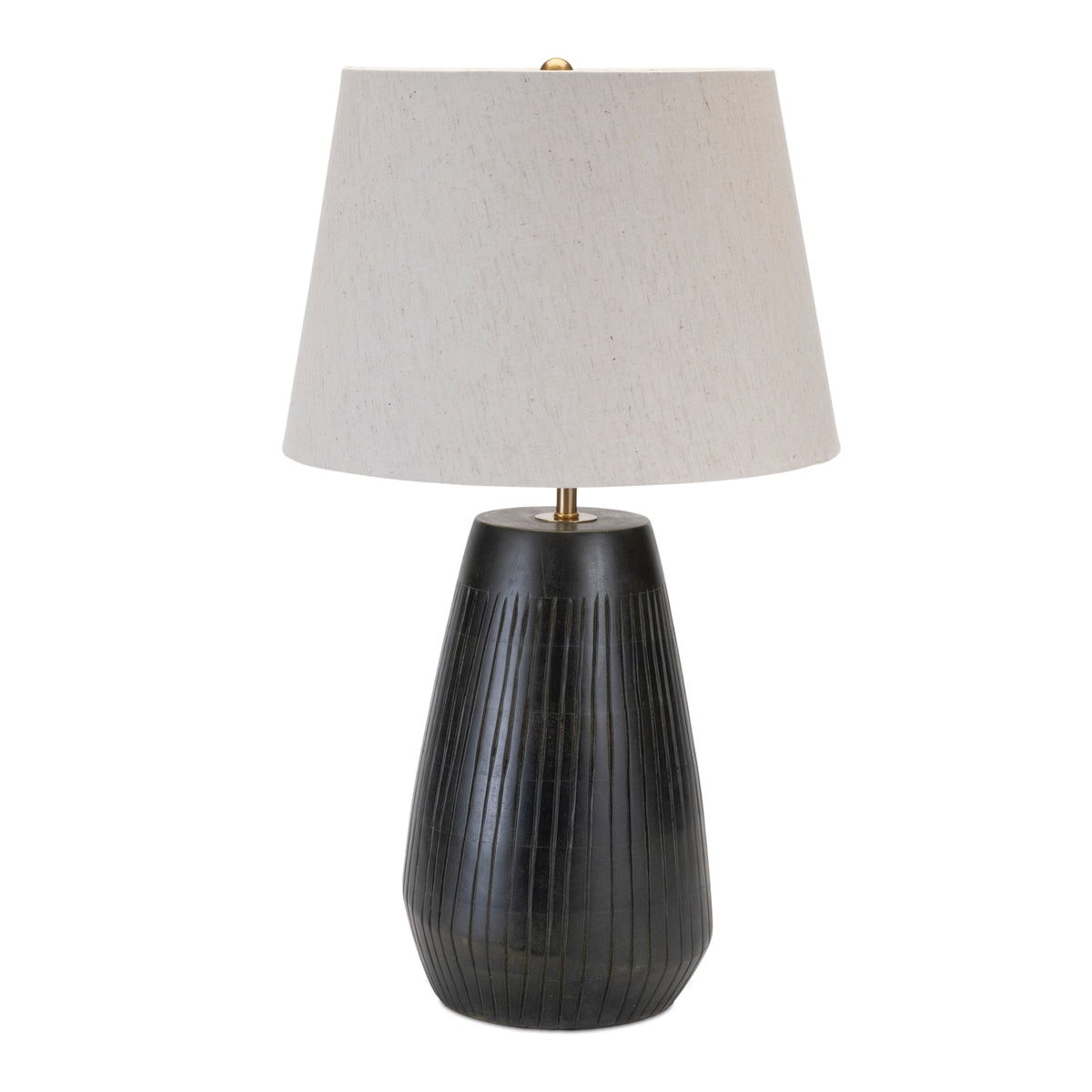 Wood and Iron Table Lamp Neutral Shade Accent Lighting – 21 " by Melro ...