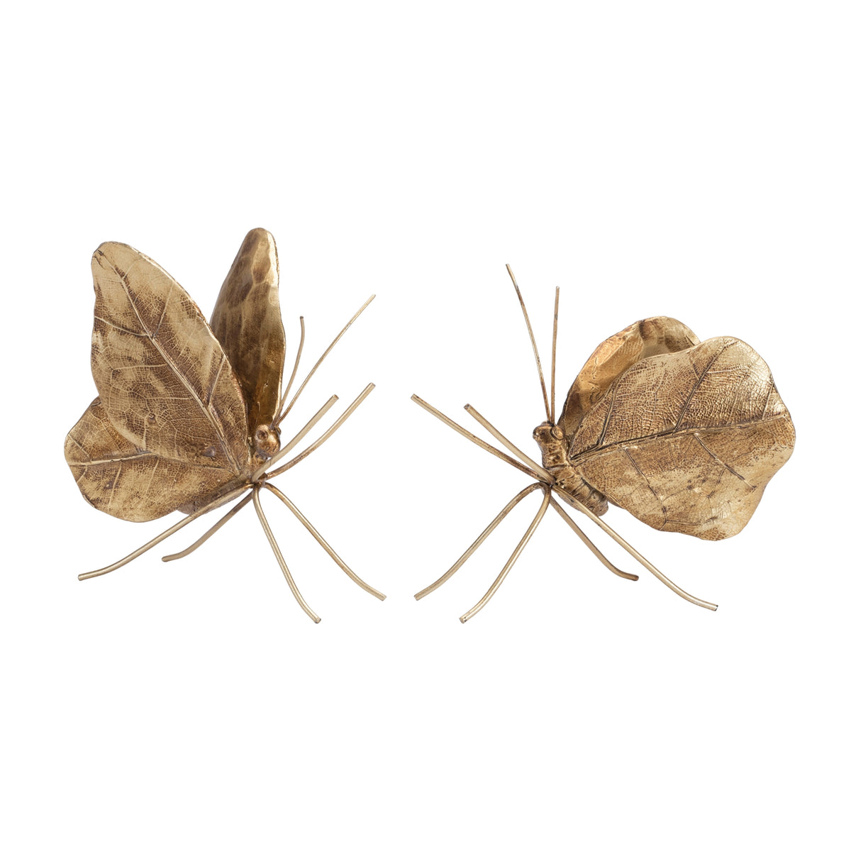 Decorative Butterfly Shelf Sitters Resin and Metal – Set of 2 by Melro ...