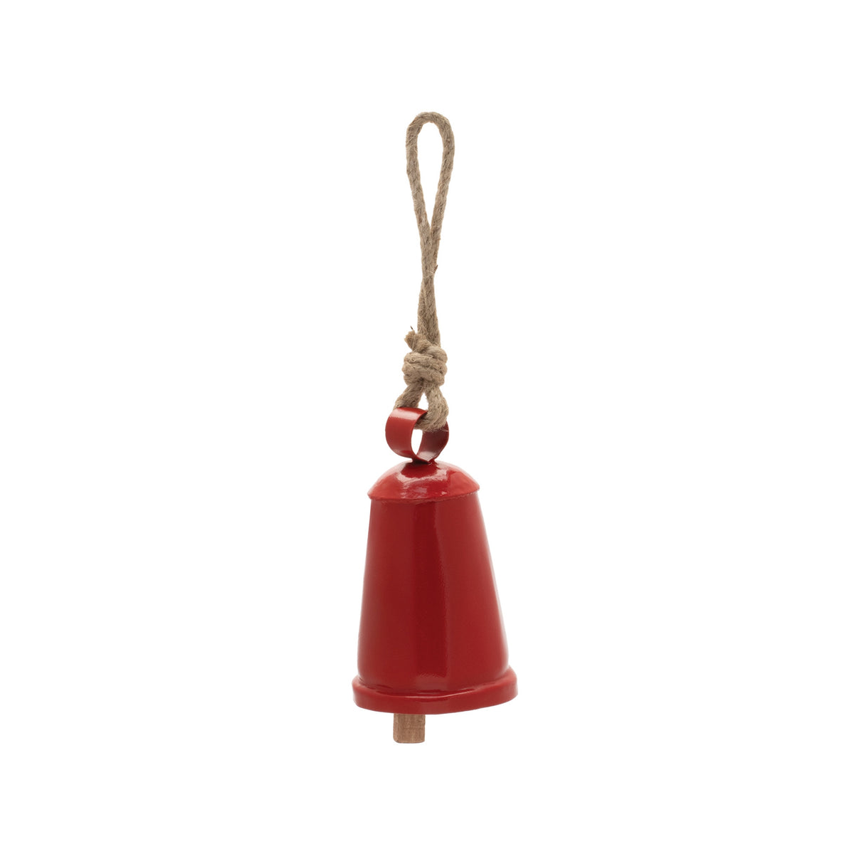Rustic Iron Bell Ornaments with Jute Rope 6.5"– Set of 4 Christmas Han ...