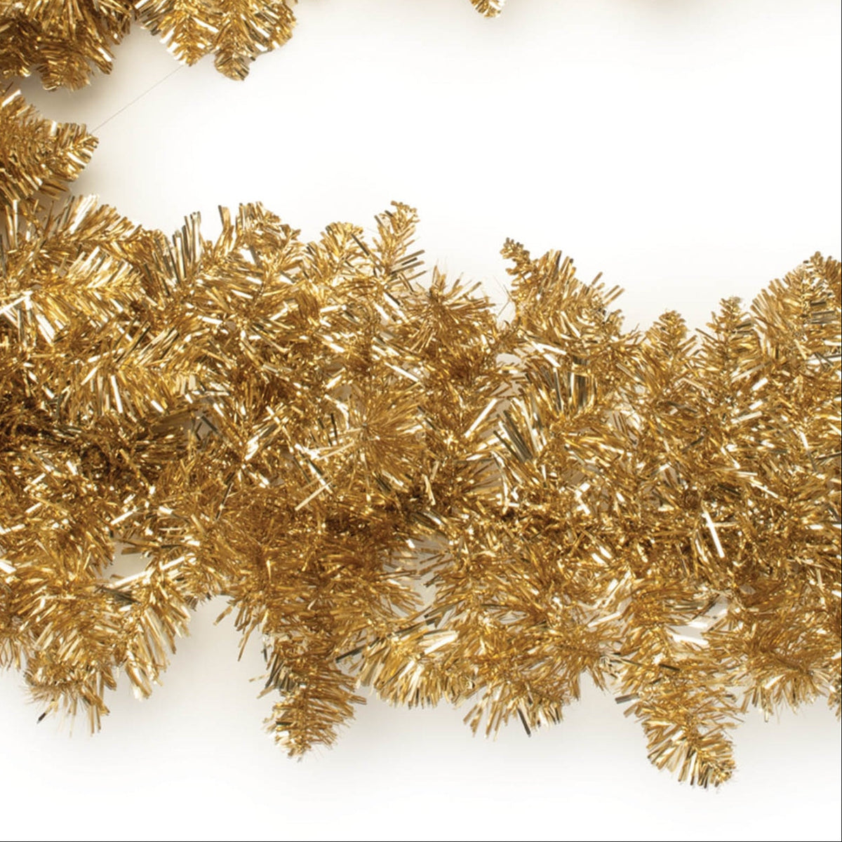 Pine Tinsel Garland for Christmas 62" Height Gold Metallic Holiday Acc ...