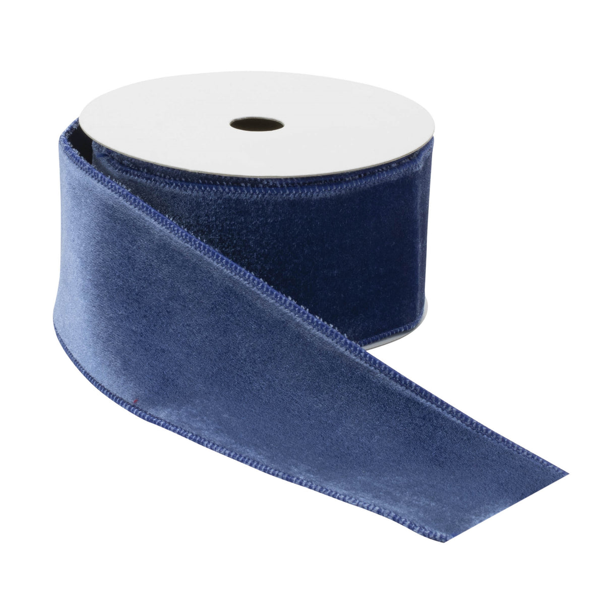 Blue Wired Ribbon – 2.5" x 10 Yds Faux Fabric Holiday Craft Ribbon Ind ...