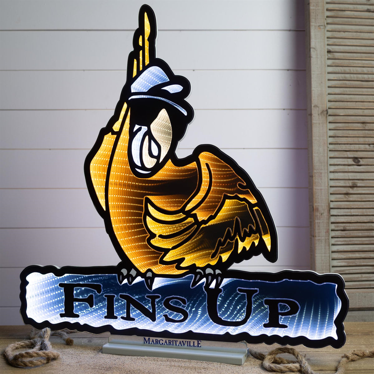 Margaritaville Parrot Fins Up Ekkolight 28.5"H Acrylic Plug In Light ...