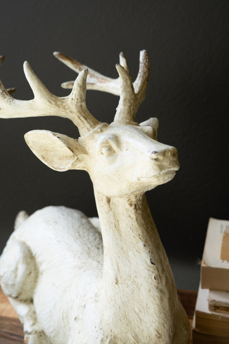 Faux Concrete Resting Buck – Decorative Accent by Kalalou – Uber Bazaar