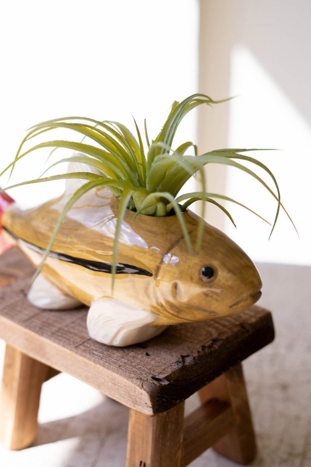 Ceramic Fish Vases Set of 2 5.5"H Multi-Color Glazed Coastal Decor By ...