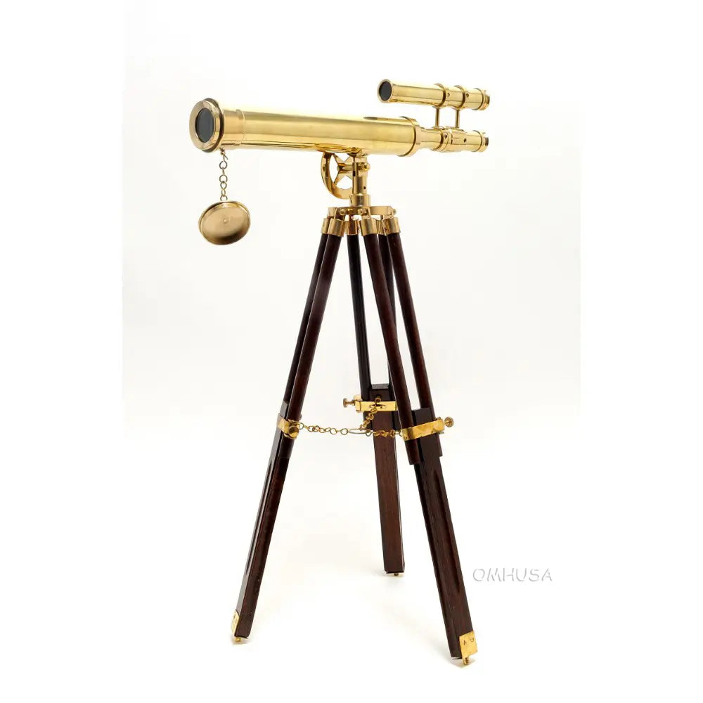 Brass Telescope With Stand – Bright Finish – 18 Inch Adjustable Tripod ...