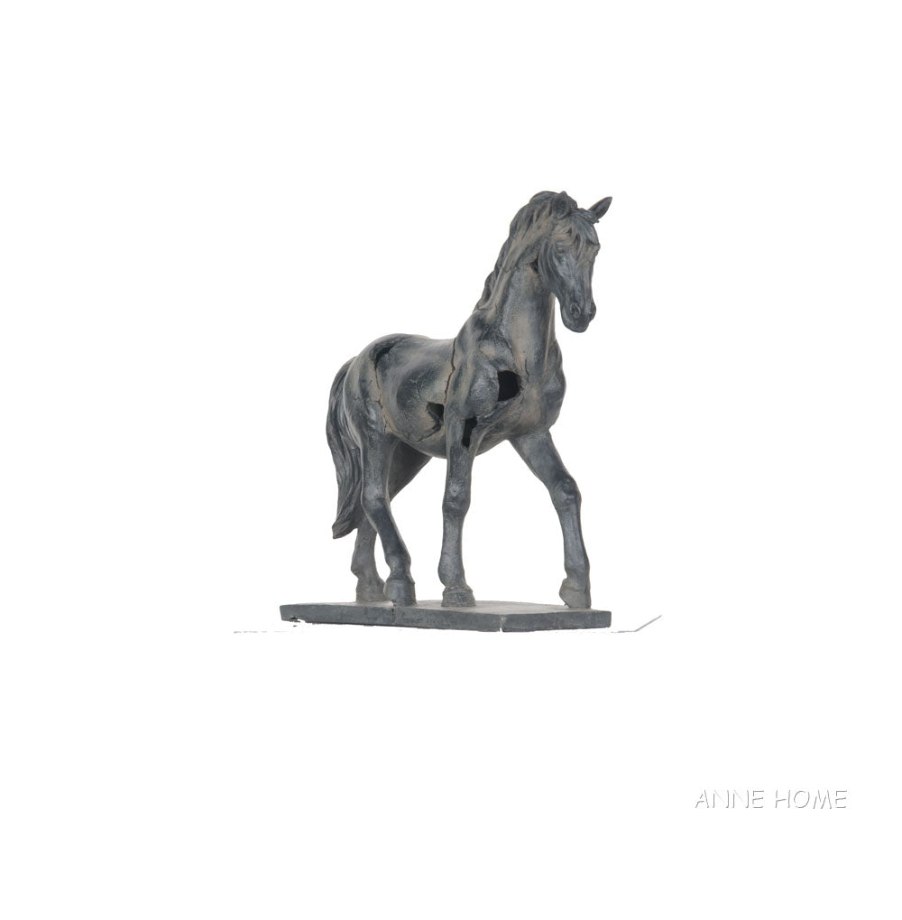 Horse Statue 16" - Handmade Resin With Rustic Finish - Home Decor By O ...