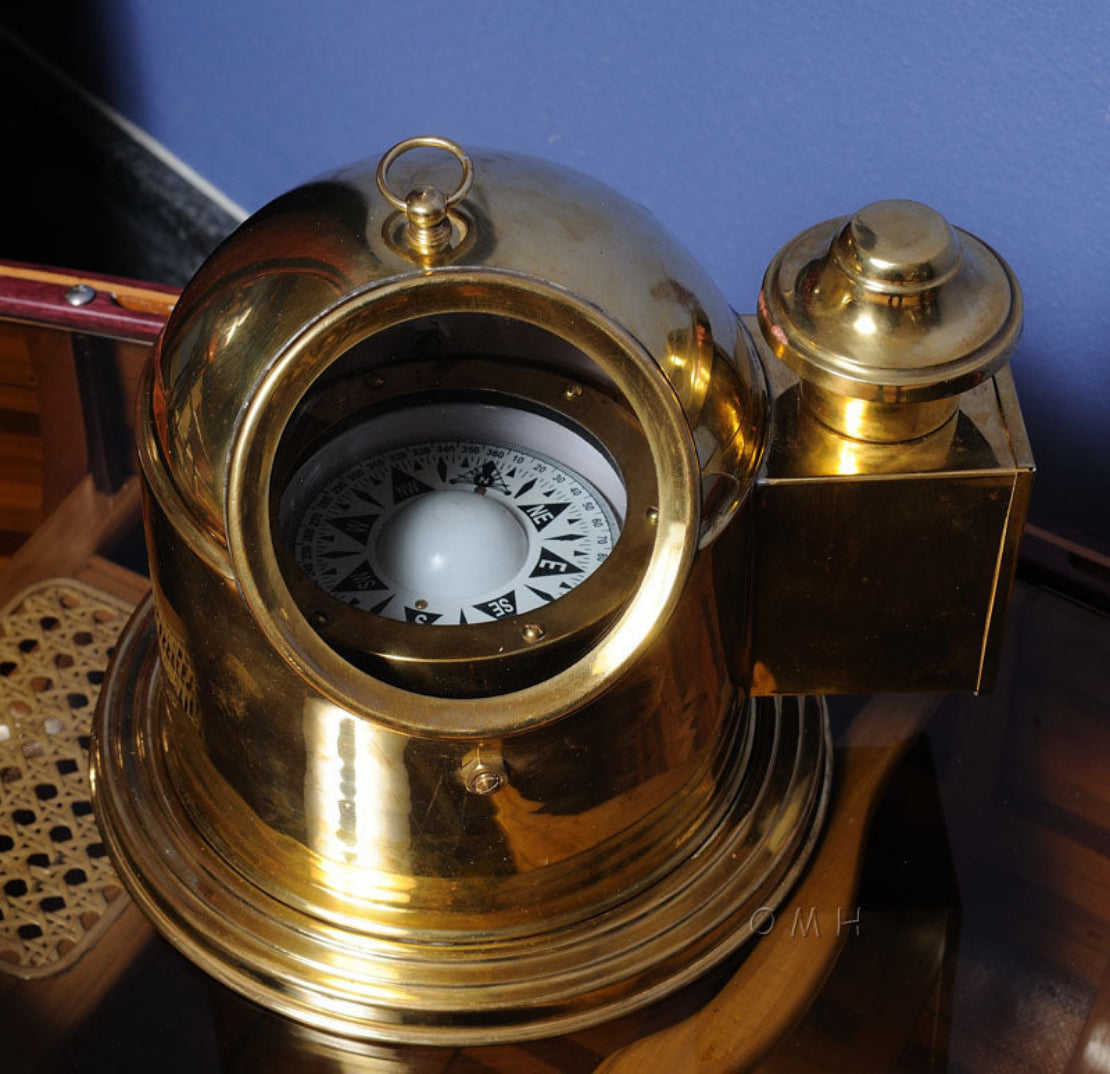 Brass Binnacle Compass – Functional Maritime Design – 6 Inch Nautical ...