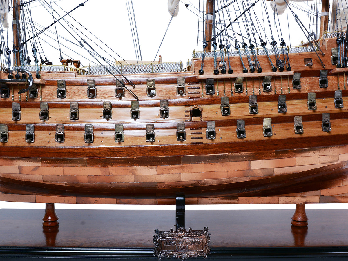 HMS Victory Model 32.25 Inch – Handcrafted Wood – Copper Bottom Admira ...