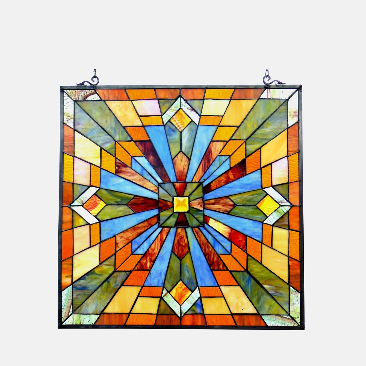 Chloe Lighting CH1P037AM24-GPN Emma Tiffany-Glass Window Panel 24 ...
