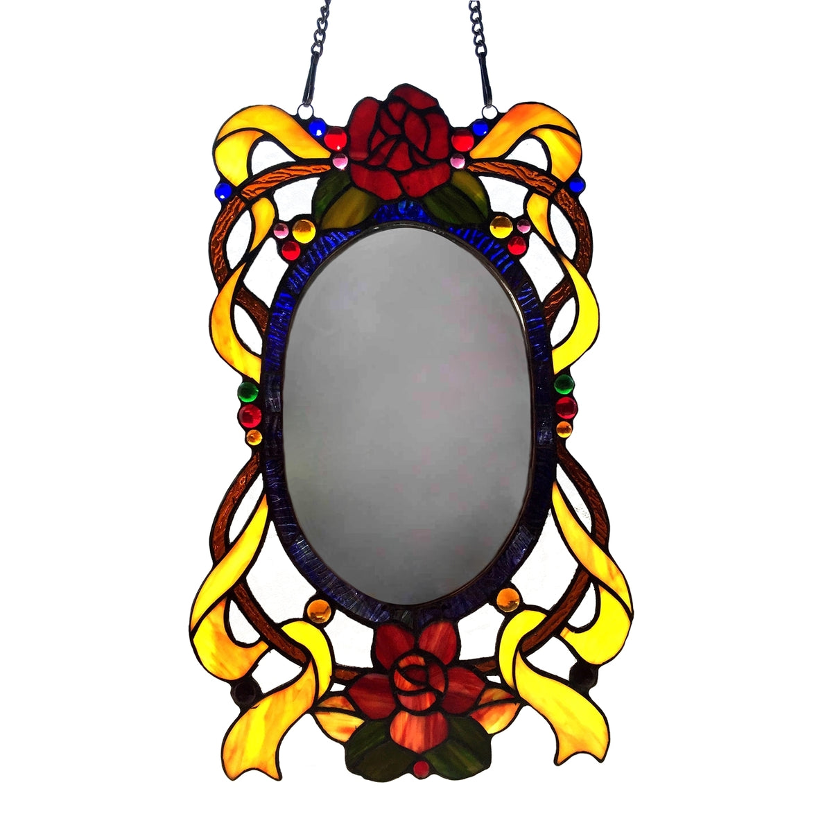 Chloe Lighting CH1M047RF19-MRT Lore Floral Window Panel Mirror 11``x19 ...