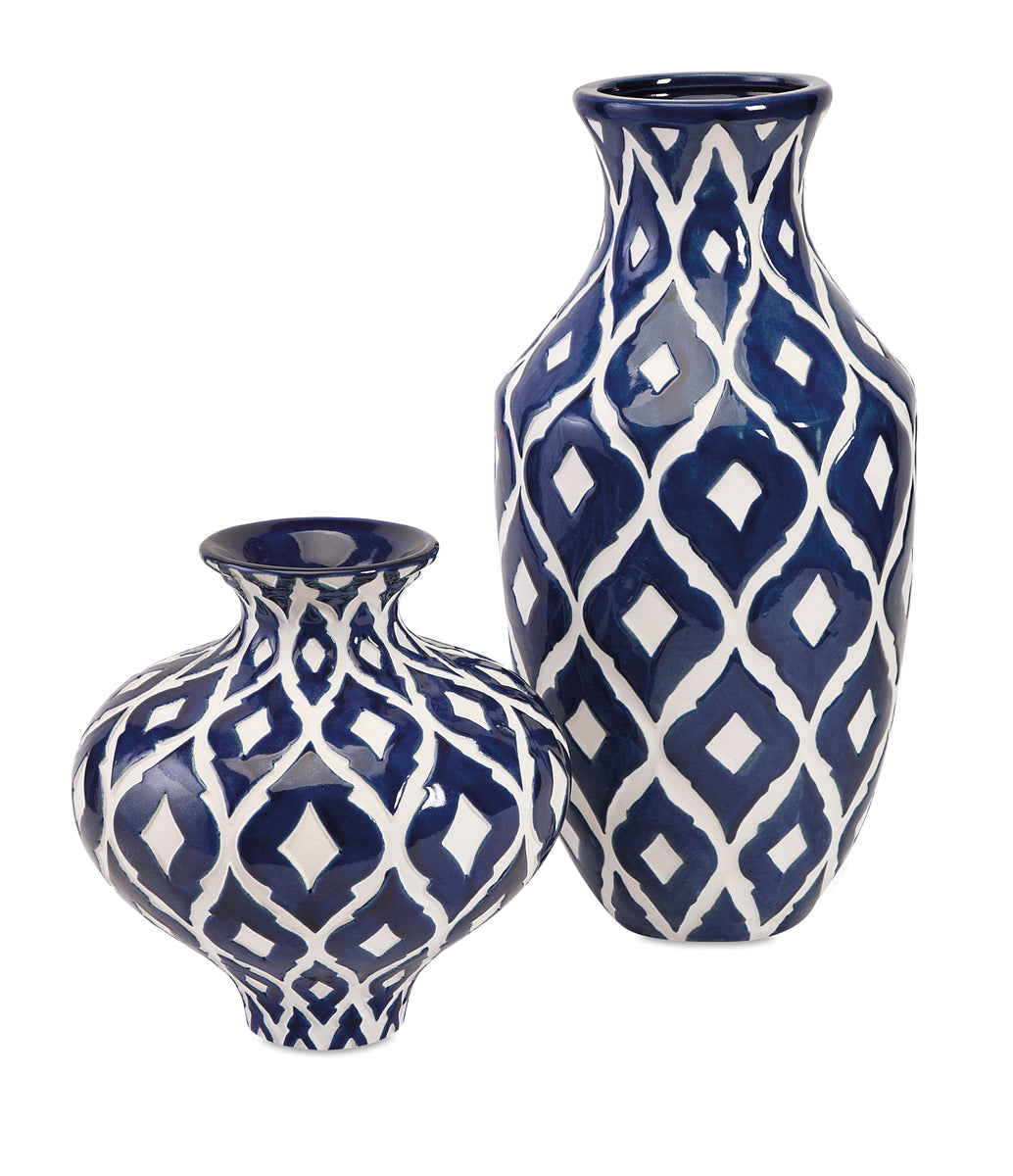 IMAX Worldwide Home Maine Blue and White Vase – Uber Bazaar