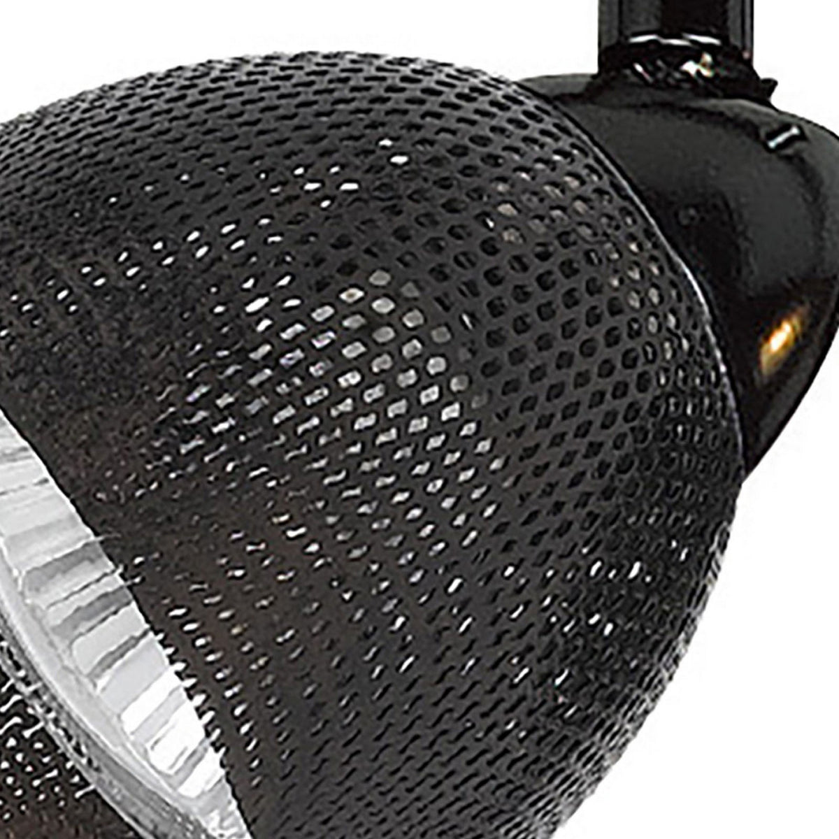 Benzara BM220745 Round Metal Mesh Shade Track Light Head and Frame, Bl ...