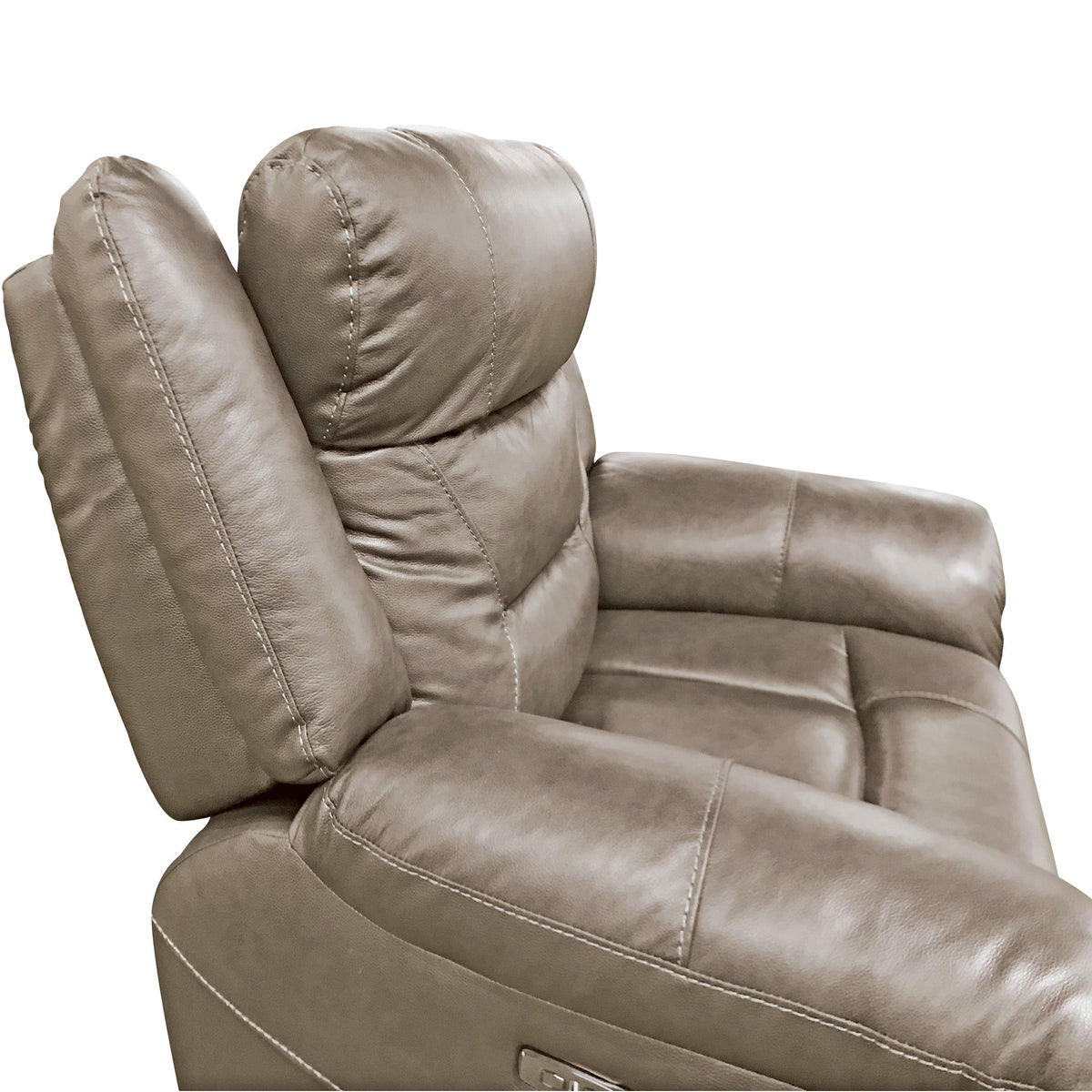 Benzara Split Back Fabric Reclining Chair with Power Headrest and USB ...
