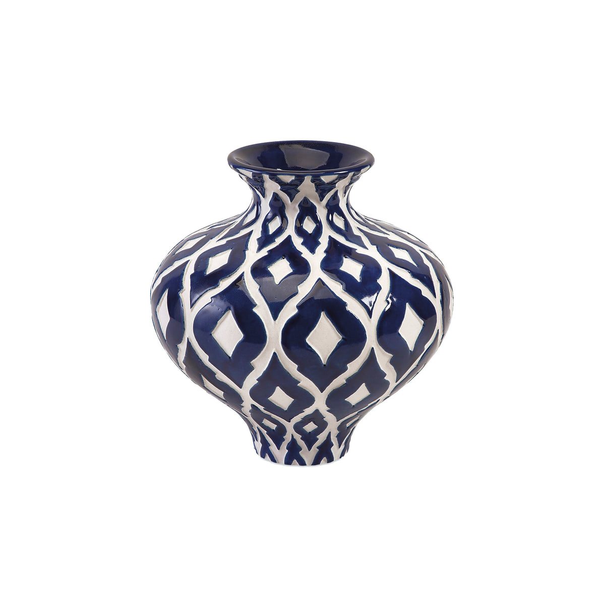 IMAX Worldwide Home Maine Blue and White Vase – Uber Bazaar